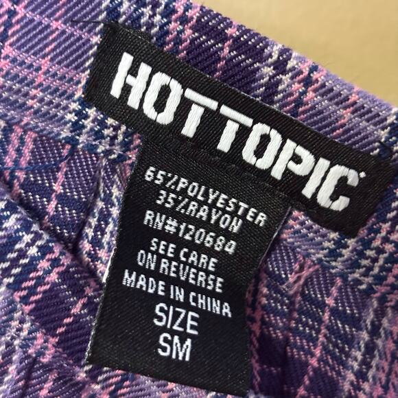 Hot Topic | Skirts | Hot Topic Plaid Pleated Mini Skirt Purple And Pink ...